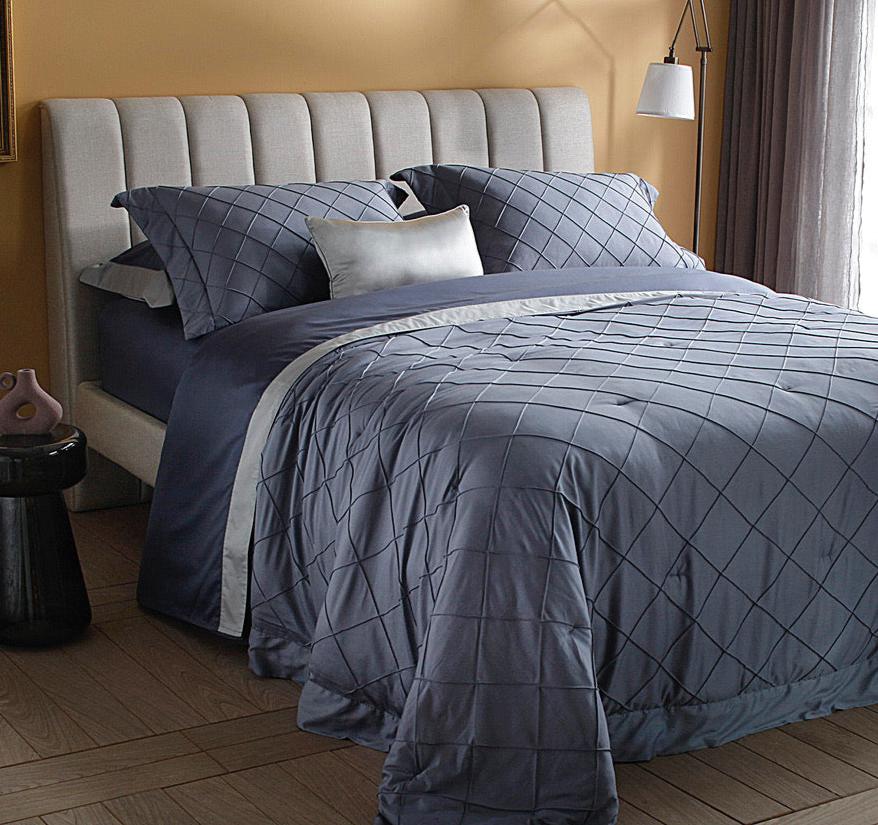 Cubrecama Etienne Azul Extra King — Kalosh